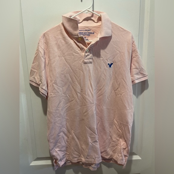 Shirts | Pale Pink Large Ae American Eagle Polo | Poshmark